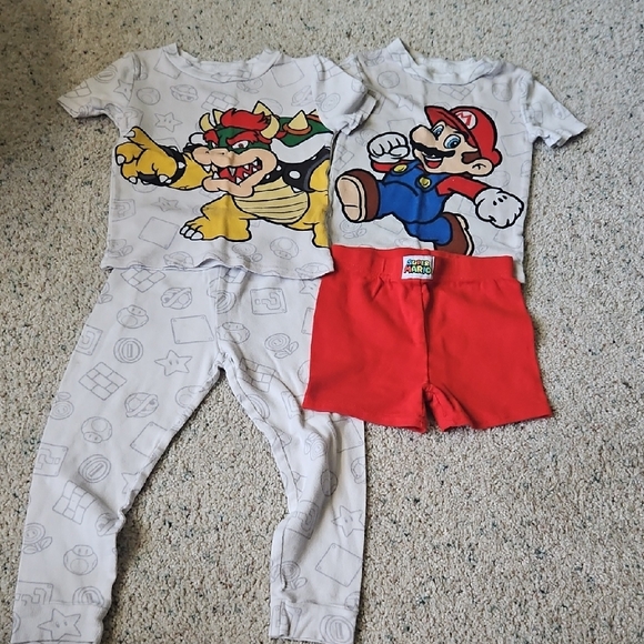 Nintendo | Pajamas | Nintendo Kids Pajama Sets Mario And Bowser | Poshmark